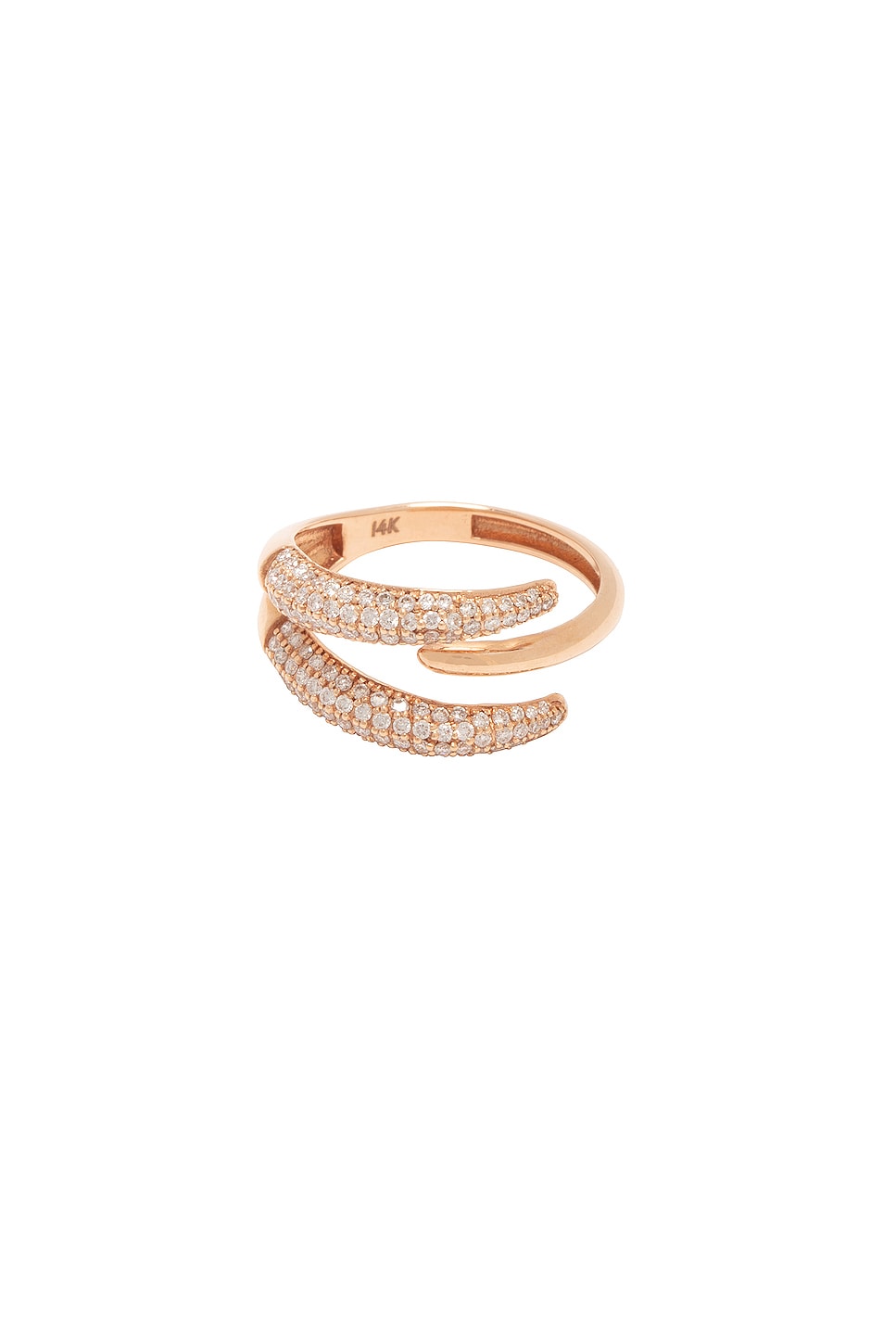 Siena Jewelry Claw Ring in 14k Rose Gold & Diamond | FWRD