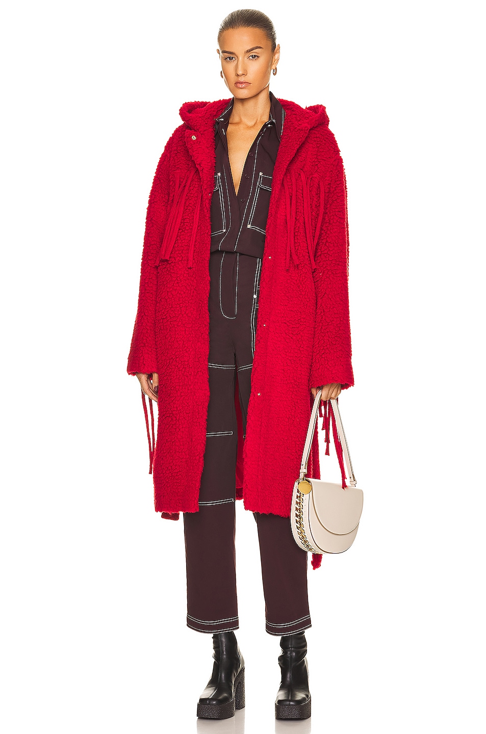 Stella McCartney Teddy Coat in Red | FWRD