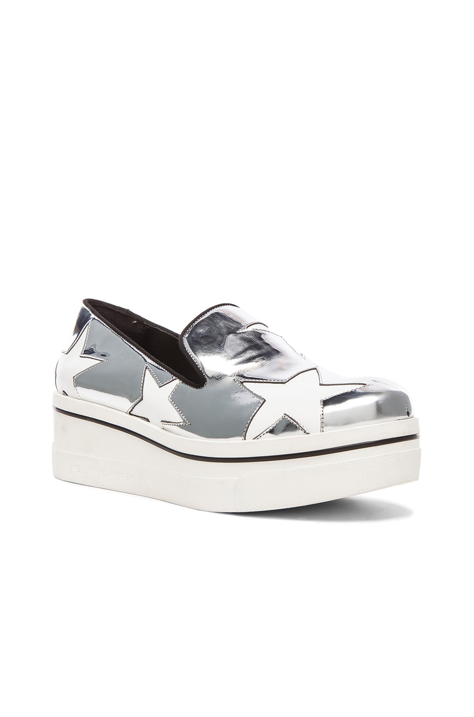 Stella McCartney Binx Star Platform Shoes in Indium, Black & White | FWRD