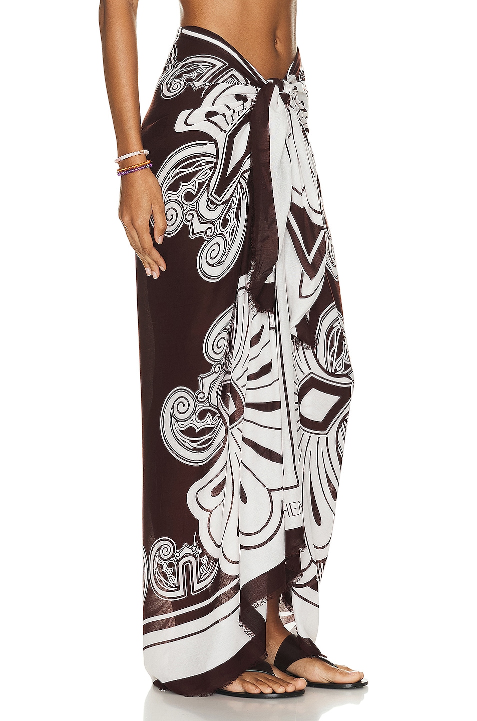 Shani Shemer Shell Pareo in Chocolate Brown | FWRD