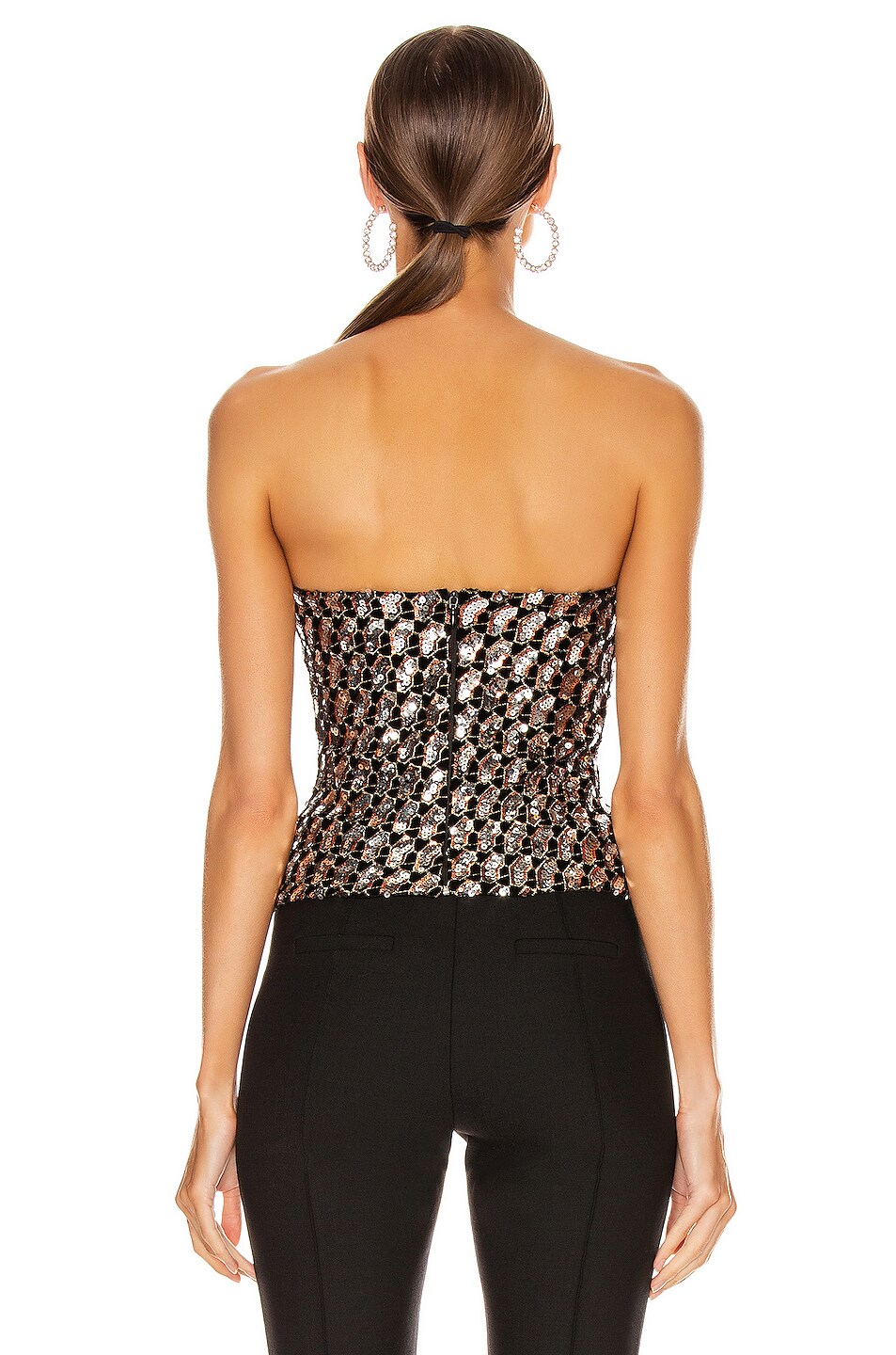 Smythe Sequin Bustier in Art Deco Sequin | FWRD