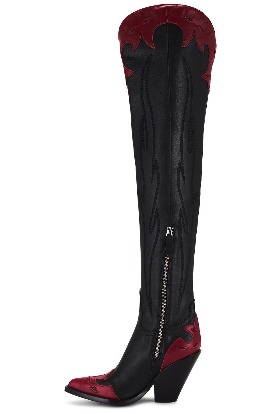 Sonora Melrose 90 Boot in Black With Red Ornaments | FWRD