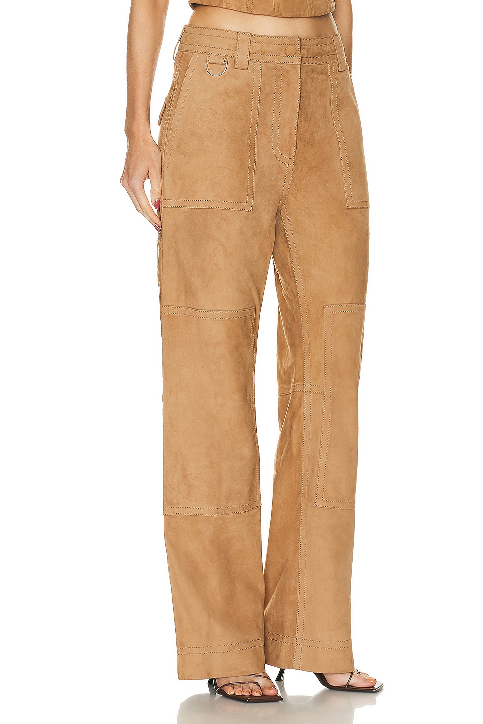 Saks Potts Rose Pants in Tan | FWRD