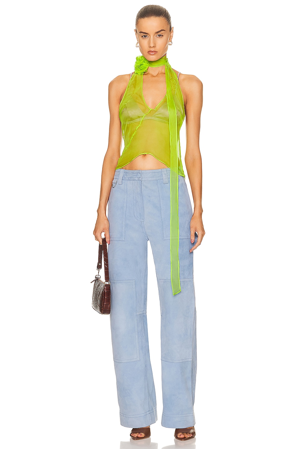 Saks Potts Ditte Top in Neon Green | FWRD