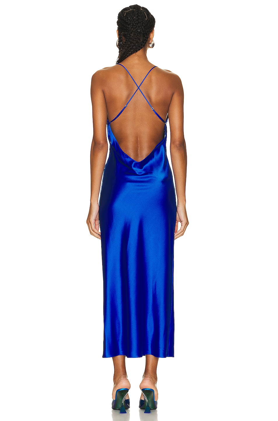 SEROYA Rowan Silk Maxi Dress in Royal Blue | FWRD
