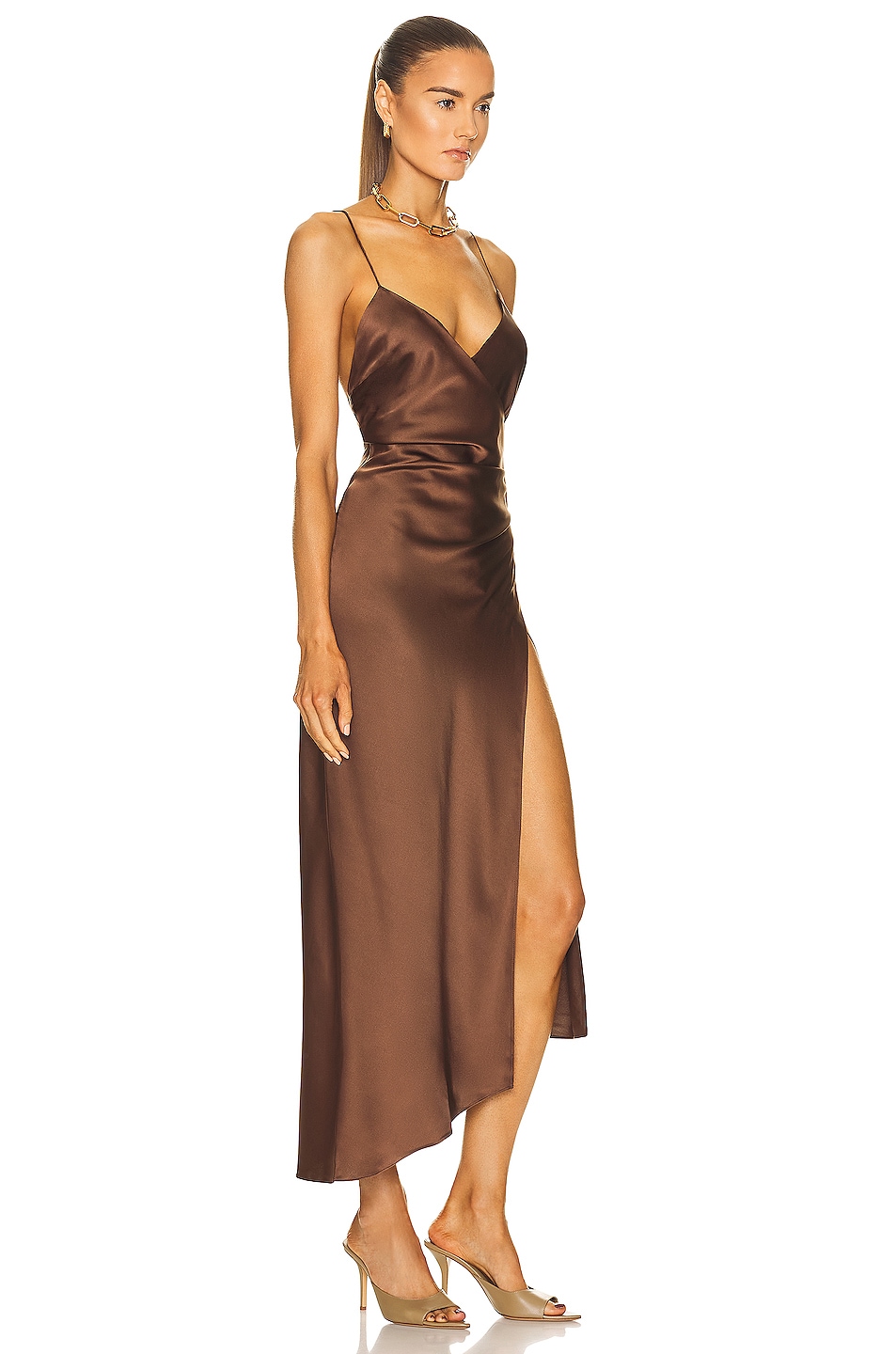 SER.O.YA Emma Dress in Chocolate | FWRD
