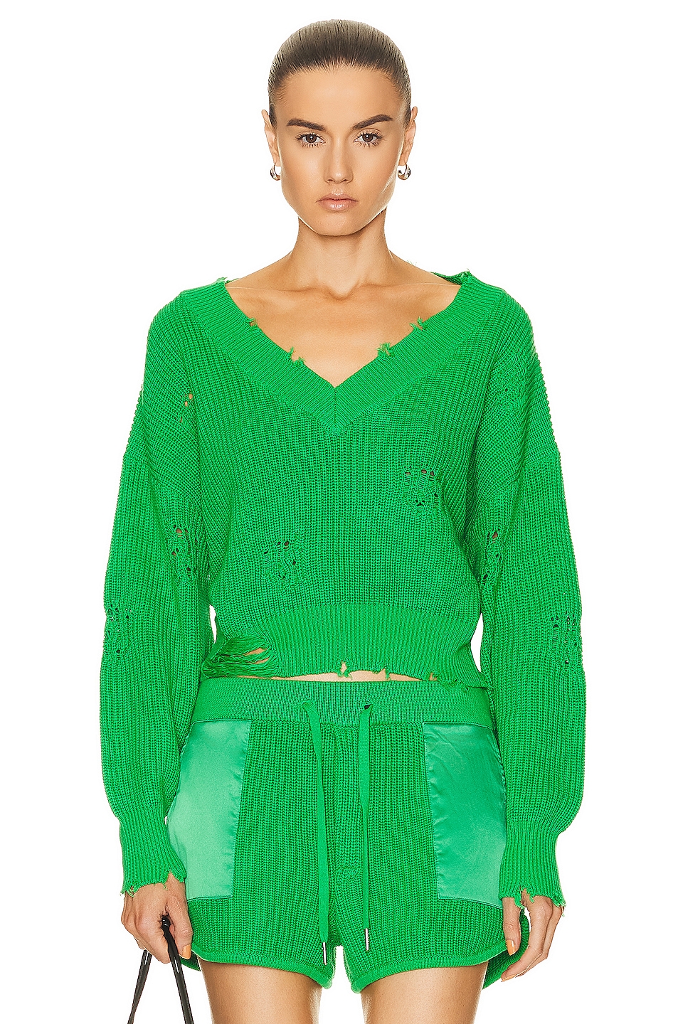 SER.O.YA Syd Knit Sweater in Kelly Green | FWRD