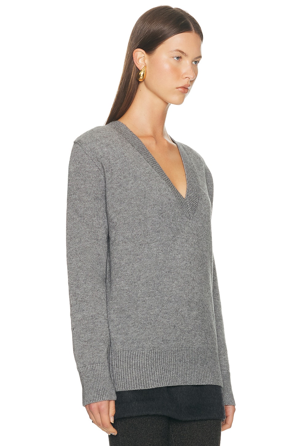 SEROYA Sylvie Sweater in Medium Grey | FWRD