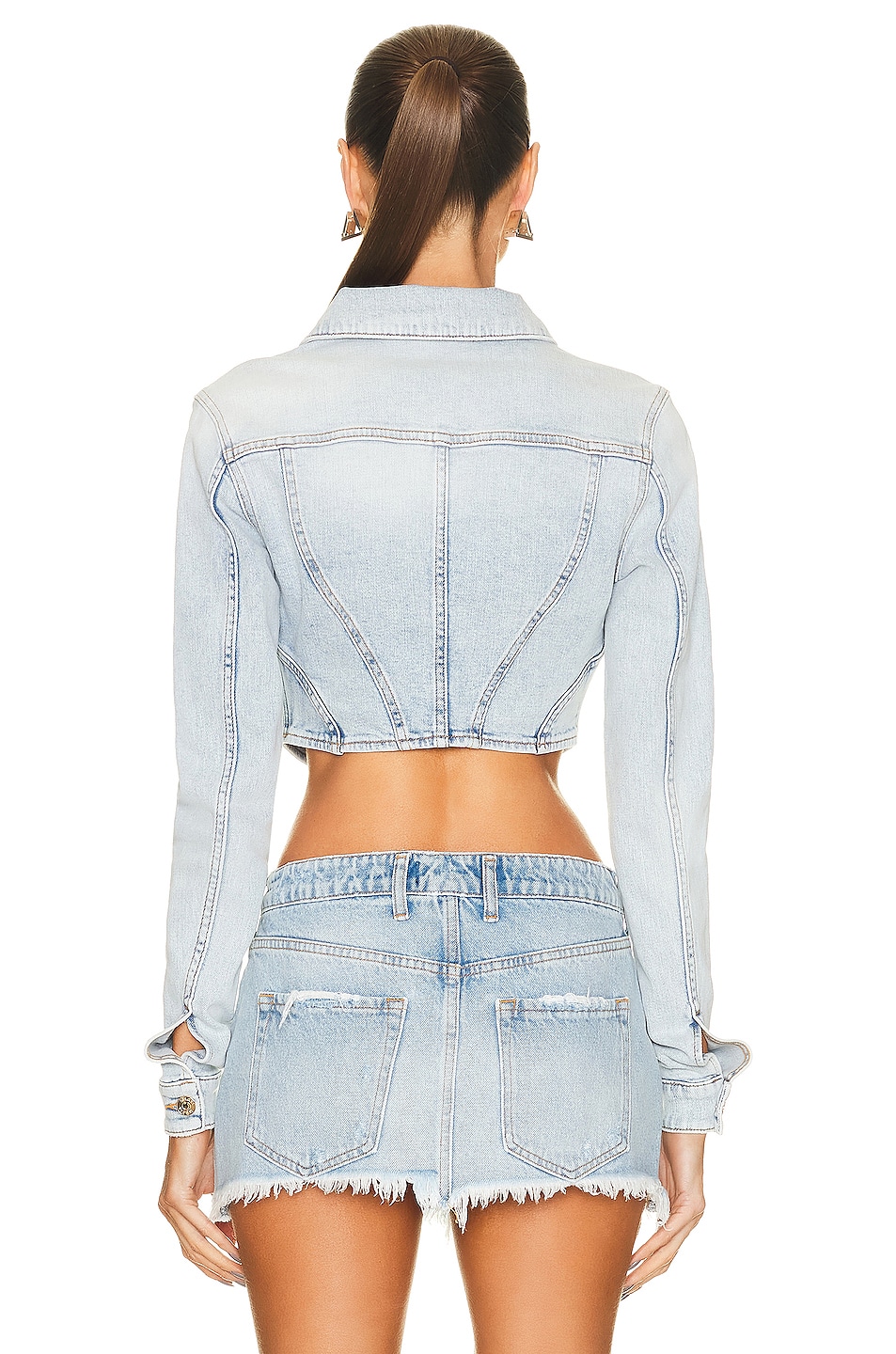 SEROYA Carolina Denim Jacket in Skylight | FWRD