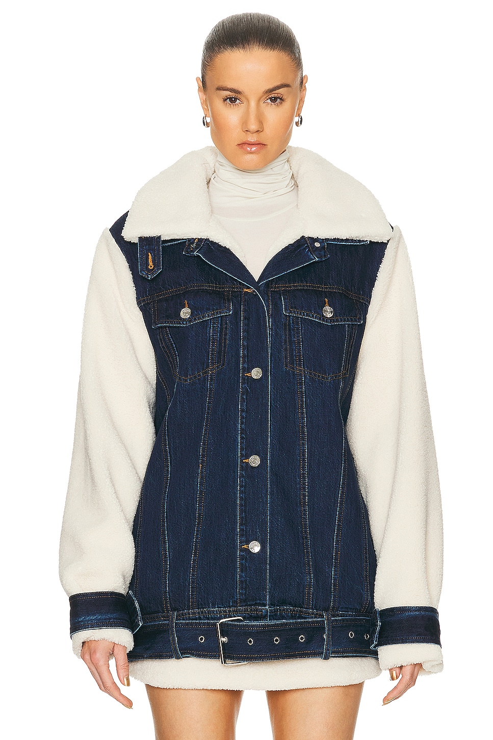 SEROYA Mink Jacket in Deep Sea | FWRD