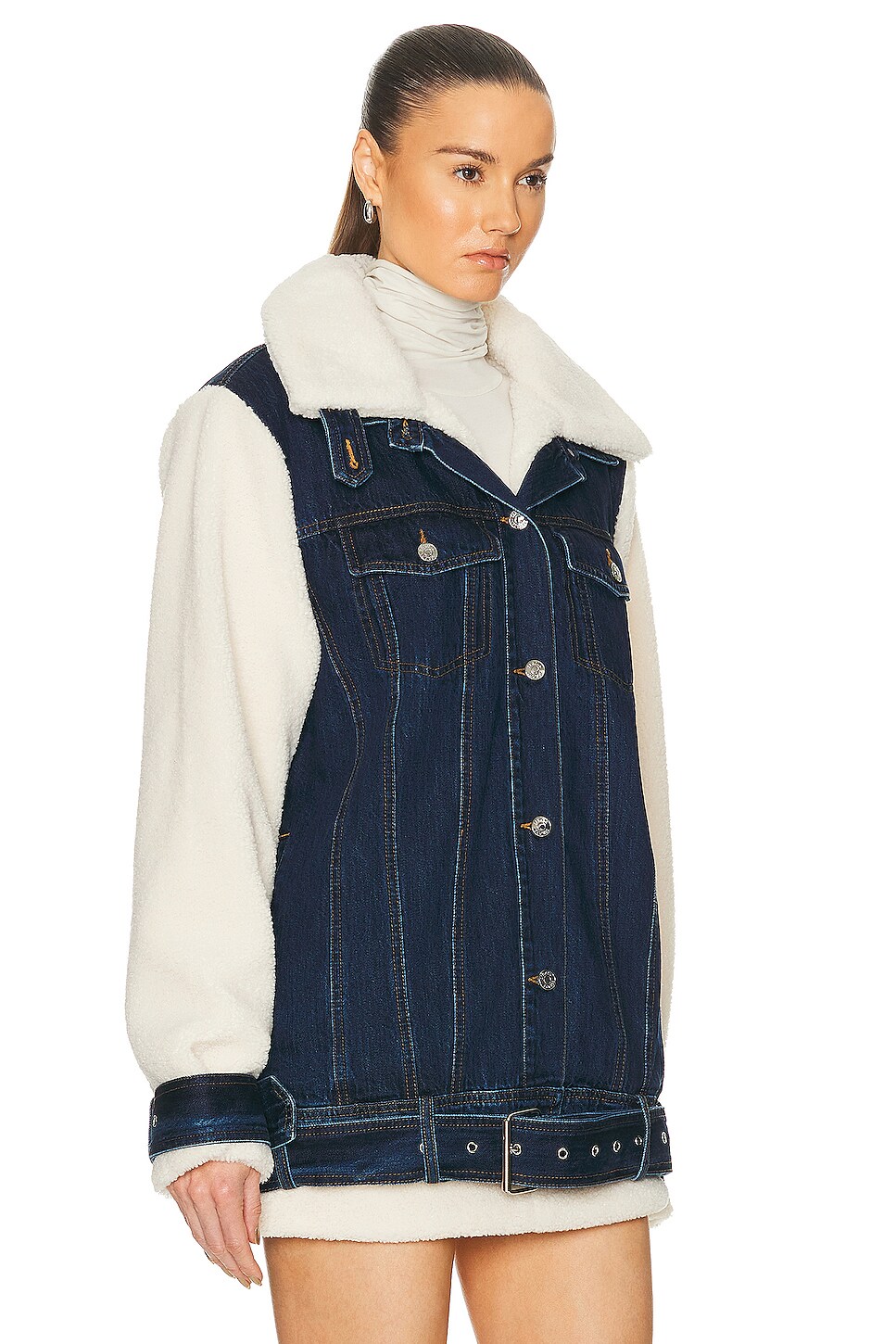 SEROYA Mink Jacket in Deep Sea | FWRD