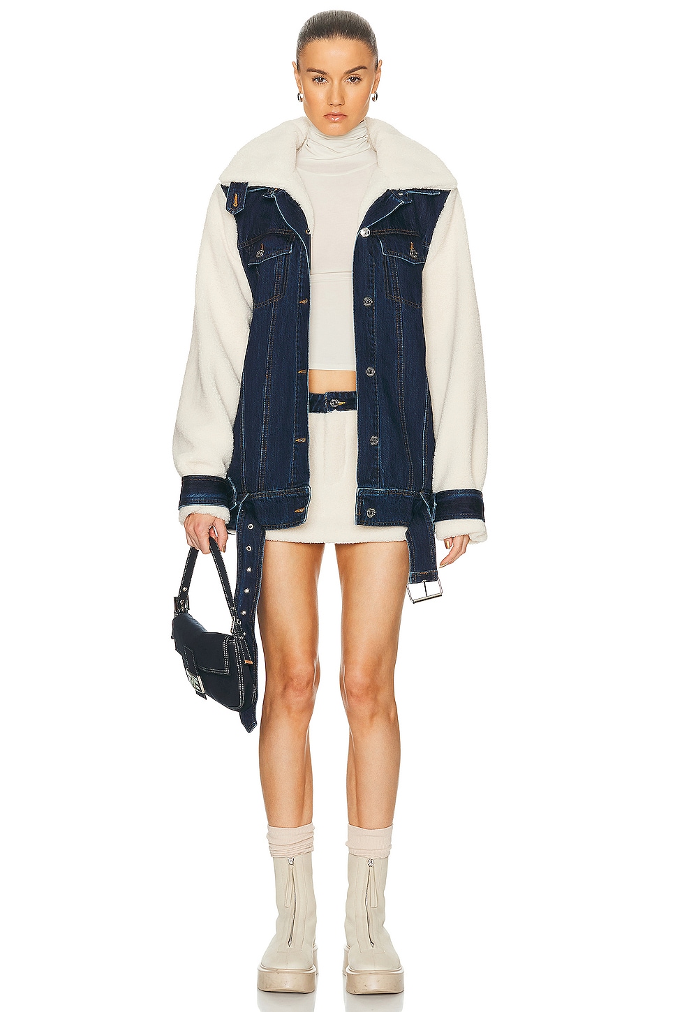 SER.O.YA Mink Jacket in Deep Sea | FWRD
