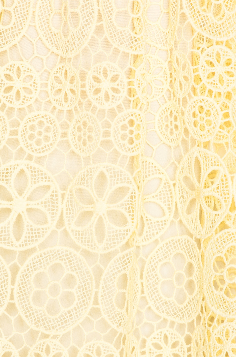 self-portrait Circle Floral Lace Frill Mini Dress in Yellow | FWRD