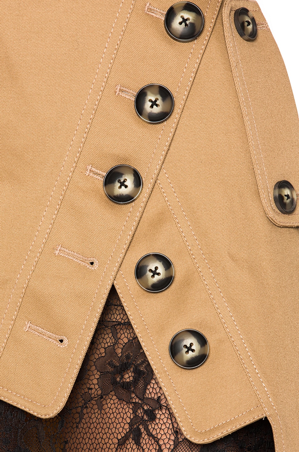 self-portrait Trench Mini Skirt in Beige | FWRD