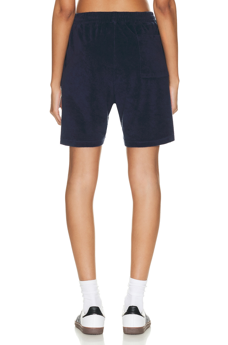 Sporty & Rich X Hotel Du Cap Eden Roc Buoy Terry Shorts in Navy & White ...
