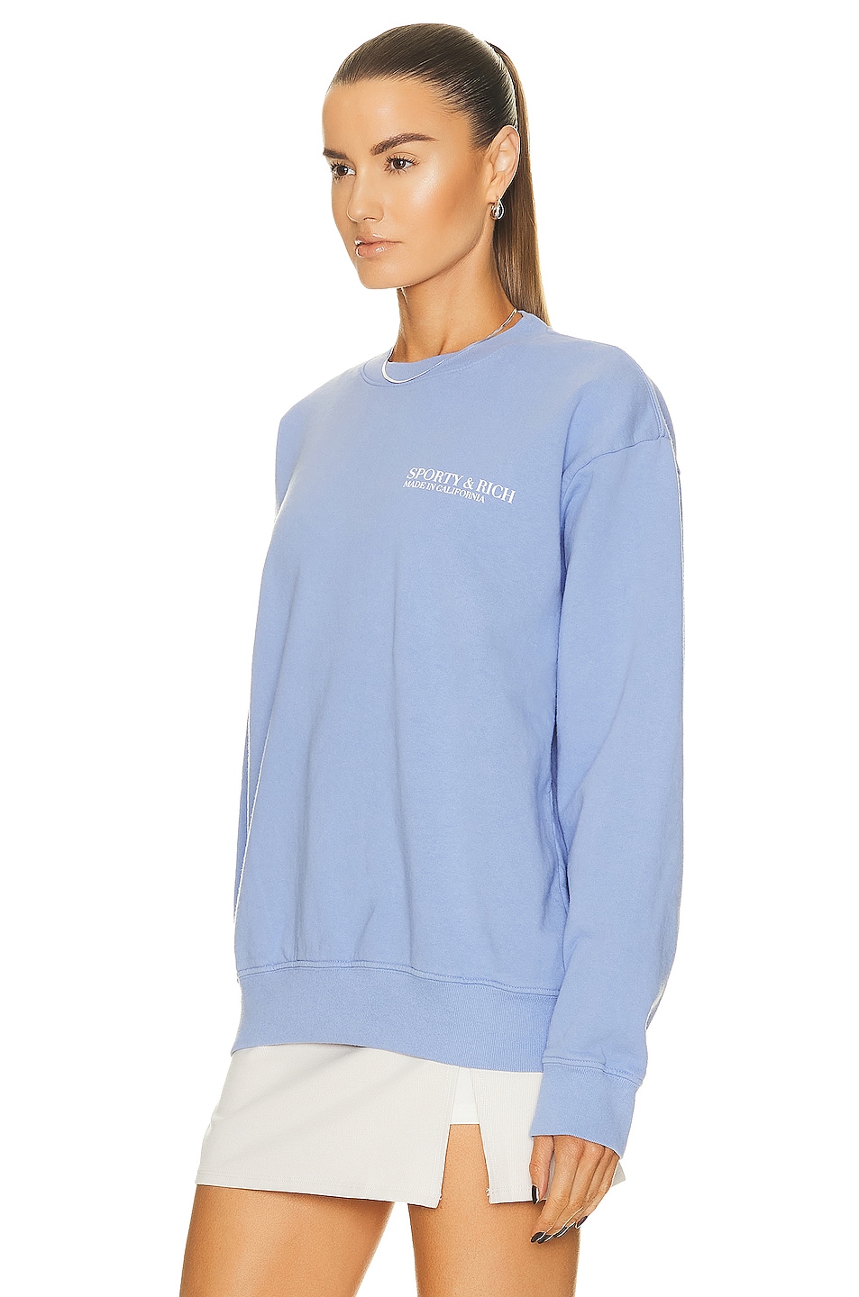 Sporty & Rich Made in California Crewneck Sweatshirt in Periwinkle ...