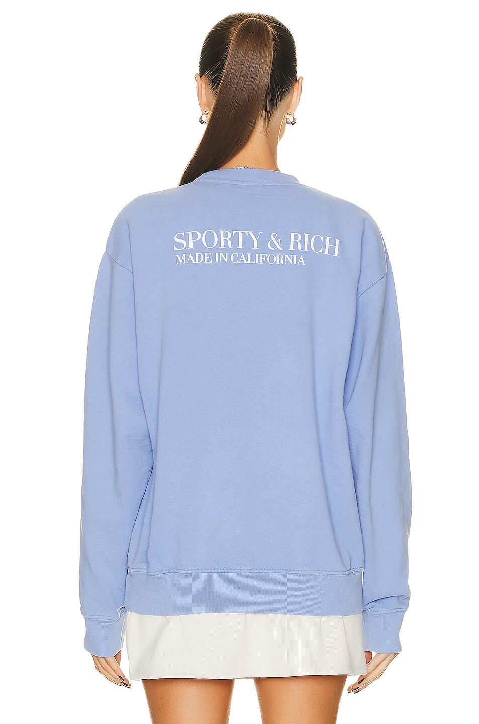 Sporty & Rich Made in California Crewneck Sweatshirt in Periwinkle ...