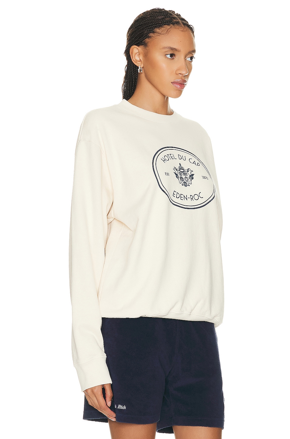 Sporty & Rich x Hotel Du Cap Eden Roc Eden Crest Crewneck Sweater in ...