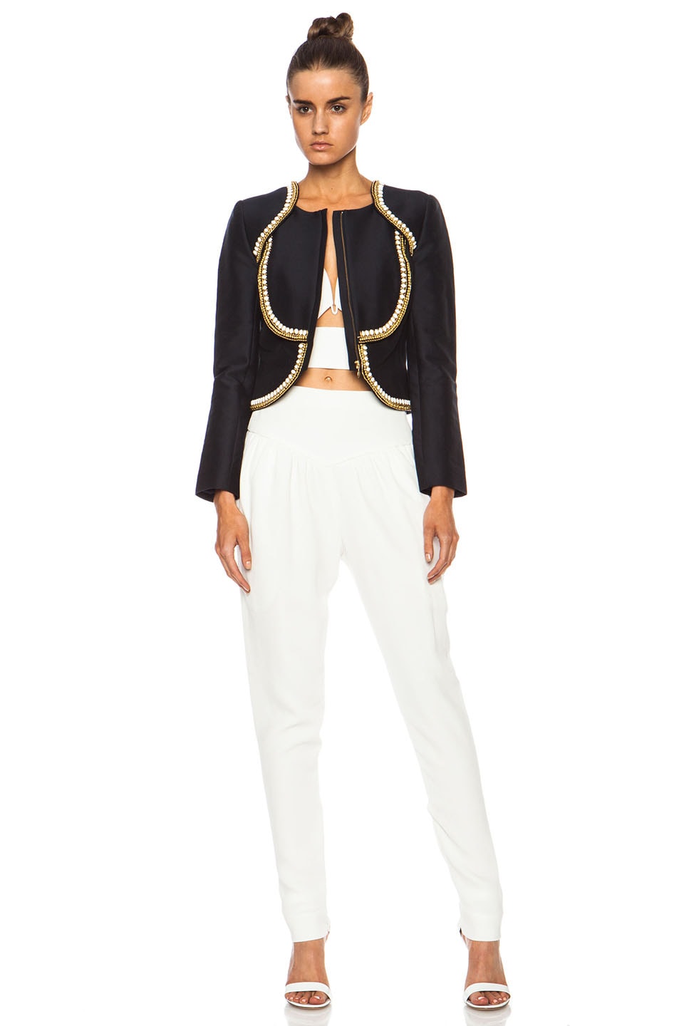 Sass & Bide Just Kidding Cotton-Blend Jacket in French Navy | FWRD