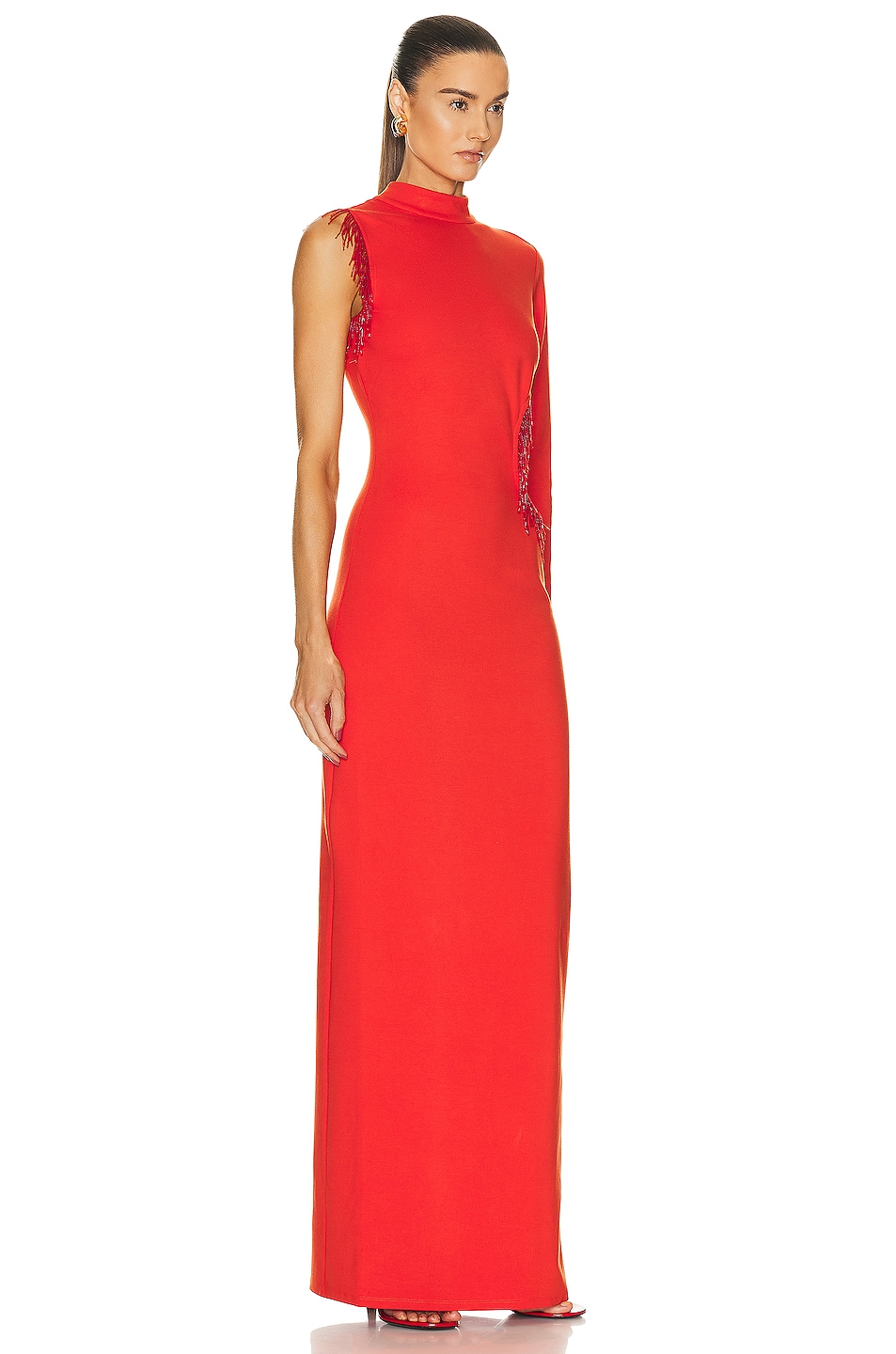 Staud Kirsten Dress in Fire Red | FWRD