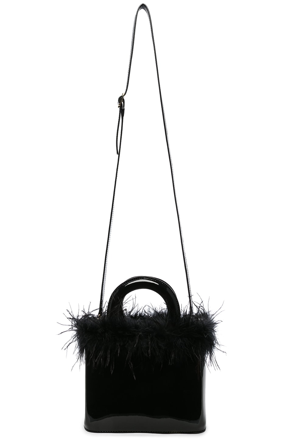 Staud Nic Bag in Black Patent | FWRD