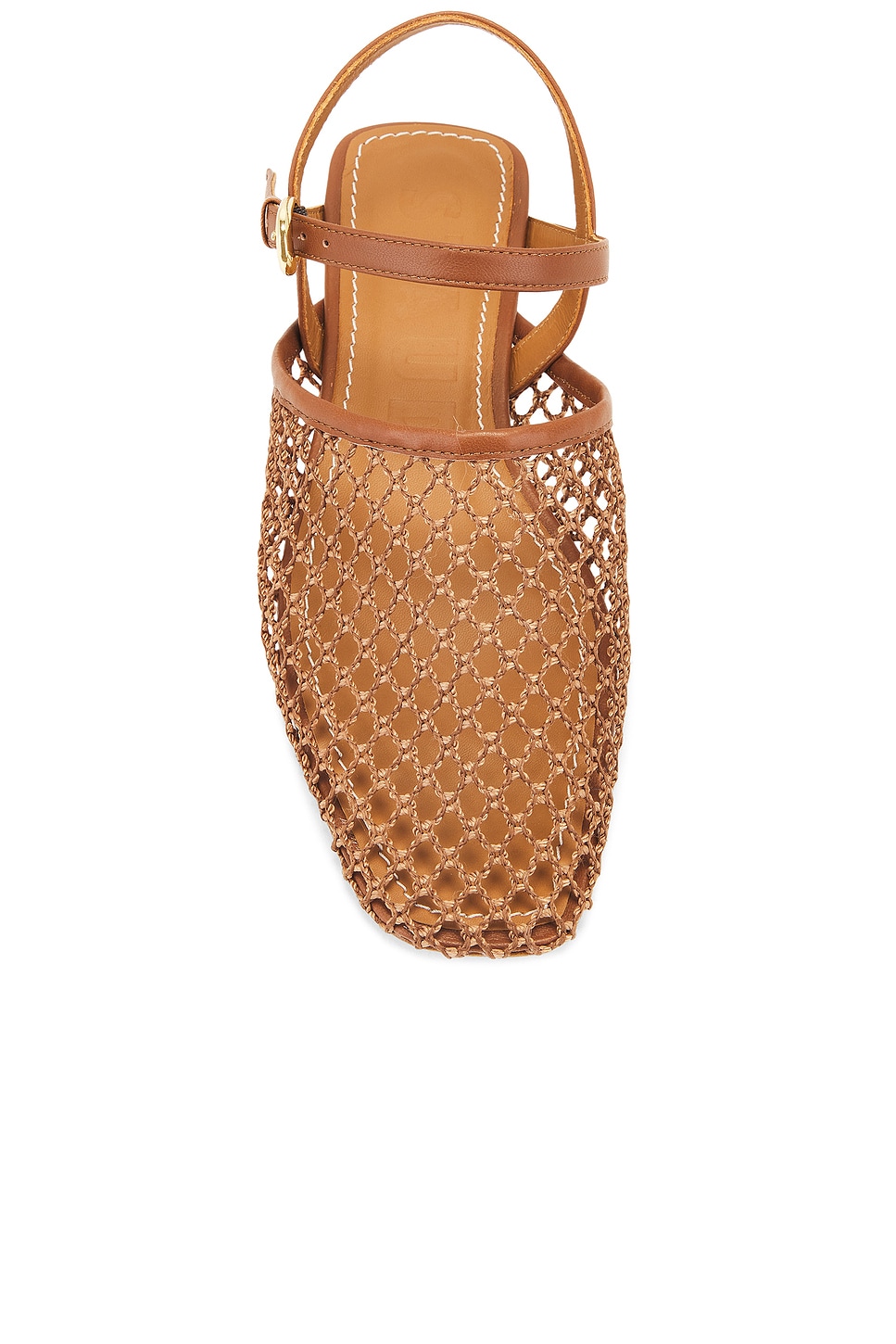 Staud Rete Sandal in Tan Netting | FWRD