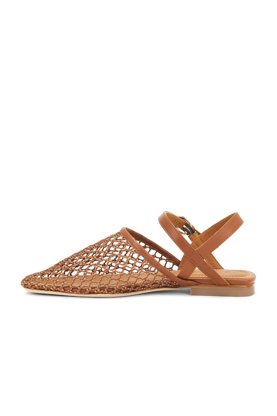 Staud Rete Sandal in Tan Netting | FWRD
