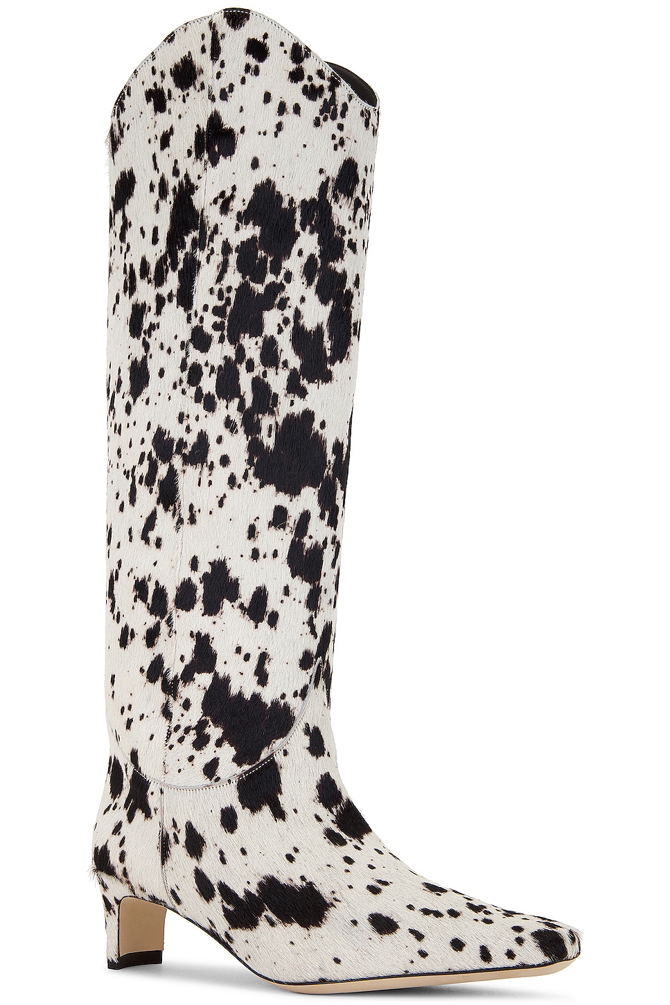 Staud Western Wally Boot in Black & White Haircalf | FWRD