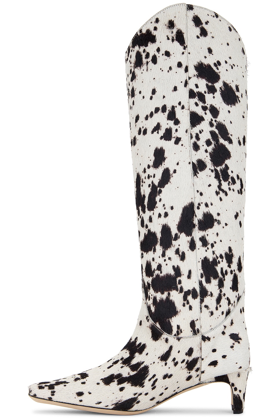 Staud Western Wally Boot in Black & White Haircalf | FWRD