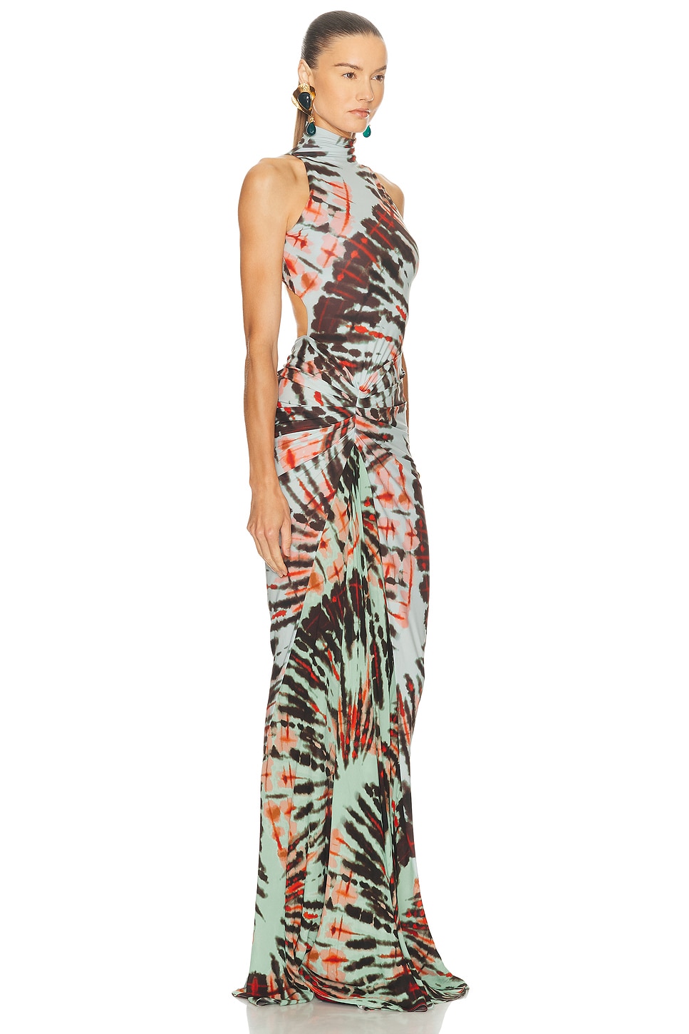 SILVIA TCHERASSI Frances Dress in Mint Tie Dye | FWRD