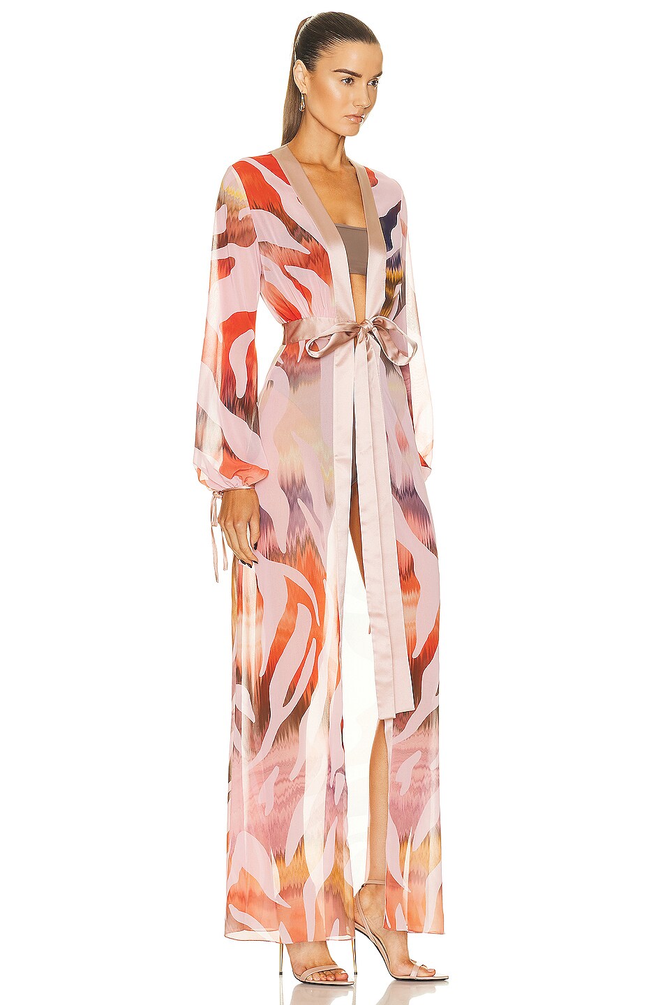 SILVIA TCHERASSI Magdale Dress in Blush Prismatic Abstract Zebra | FWRD