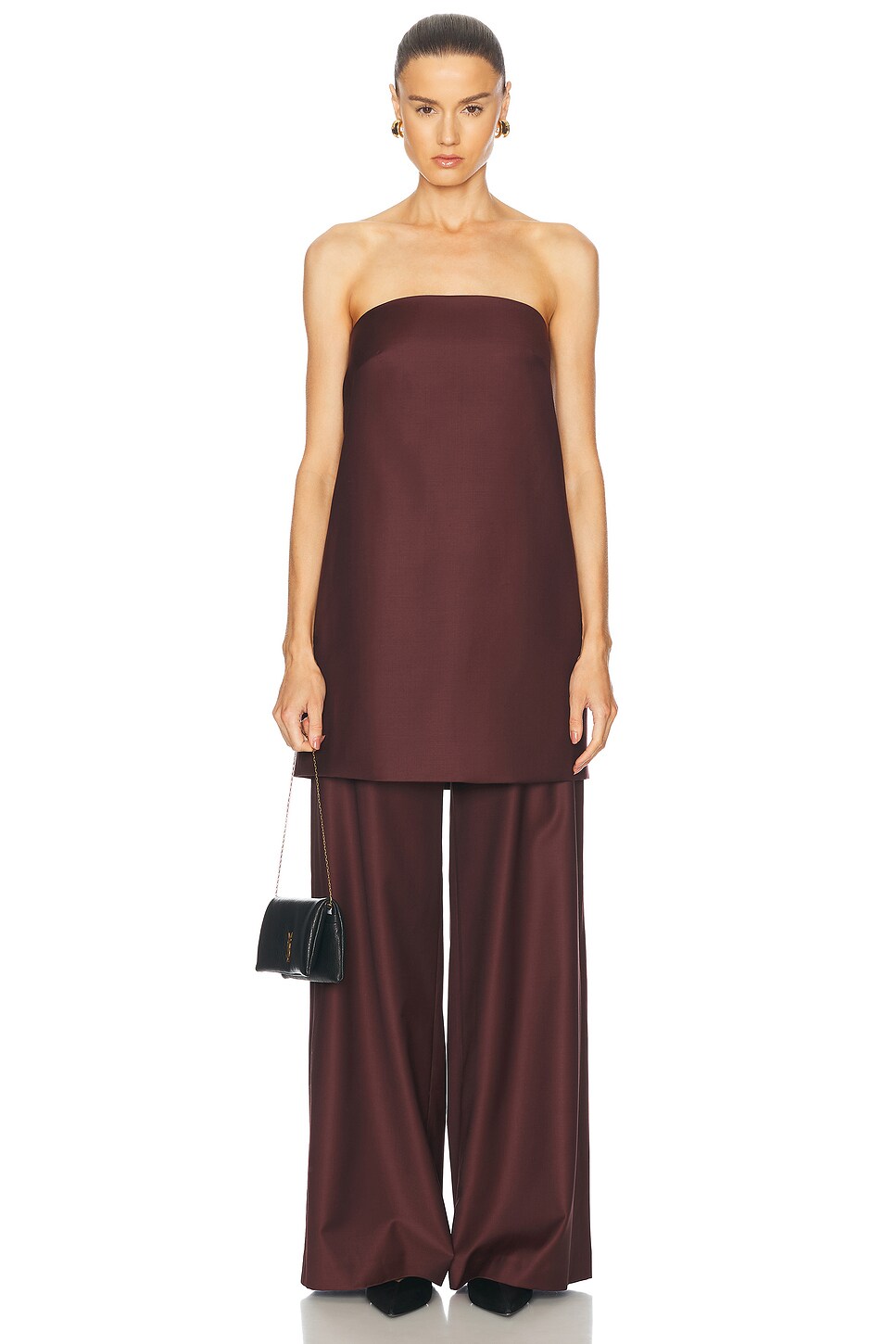 SEV Strapless Mini Dress in Burgundy | FWRD