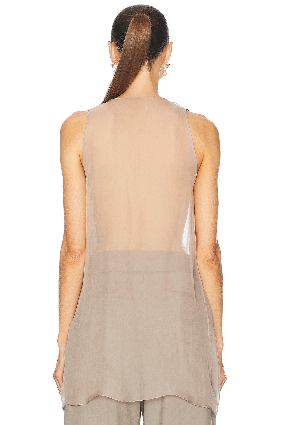 SEV Draped Tank Top in Taupe | FWRD