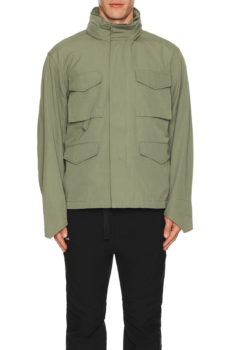 Snow Peak Takibi Ripstop Field Jacket in Grey Khaki | FWRD