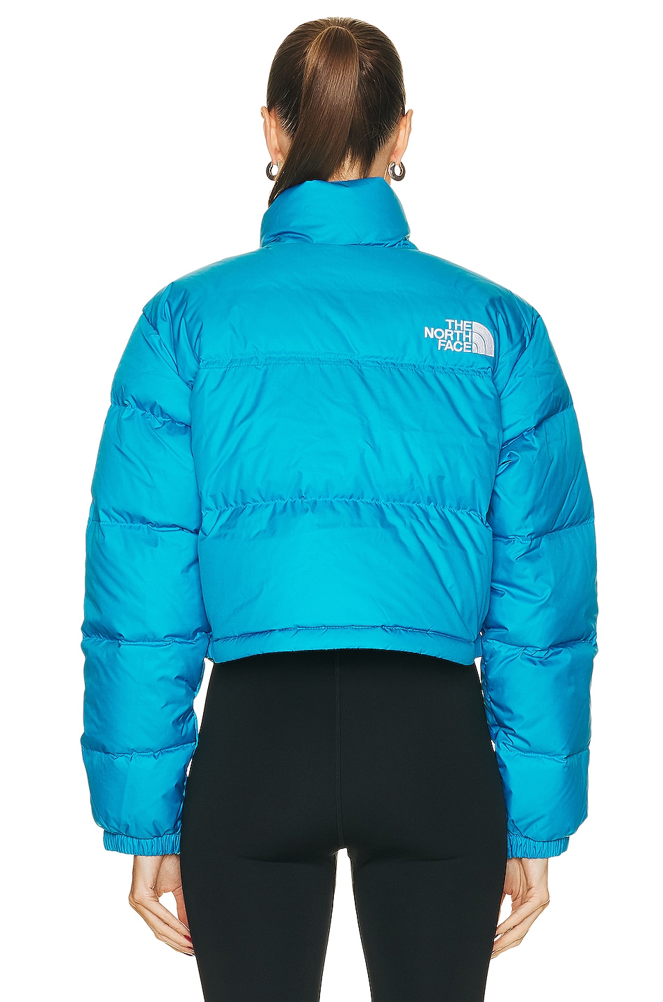 The North Face Nuptse Short Jacket in Acoustic Blue | FWRD