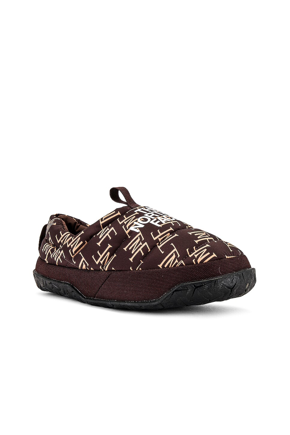 The North Face Nuptse Mule in Coal Brown Tnf Monogram Print & Coal ...