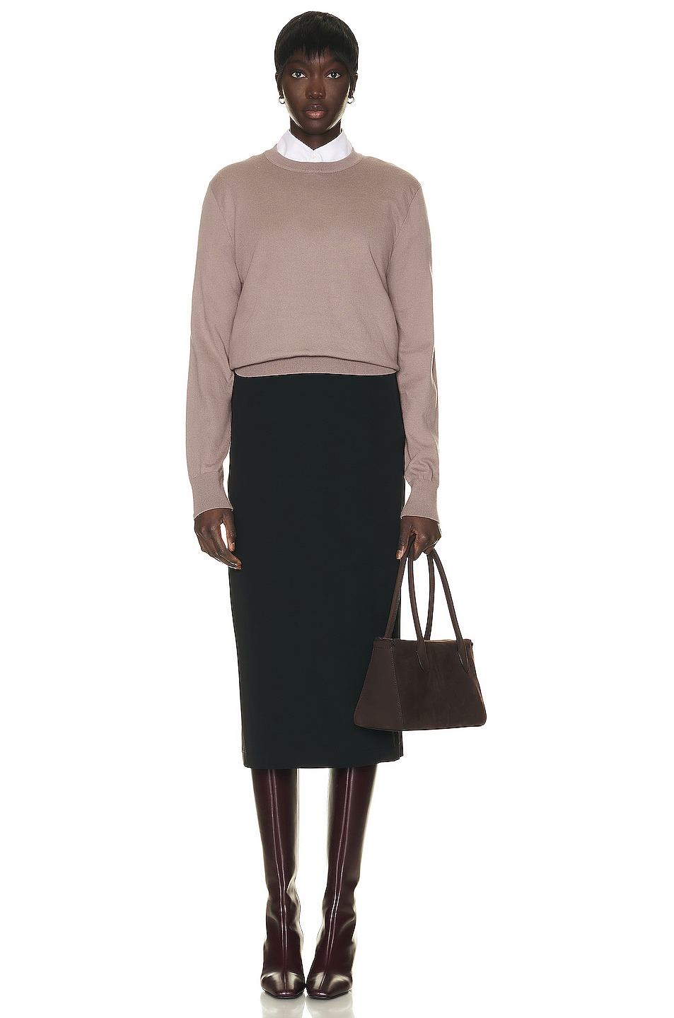 The Row Panetti Top in Warm Taupe | FWRD