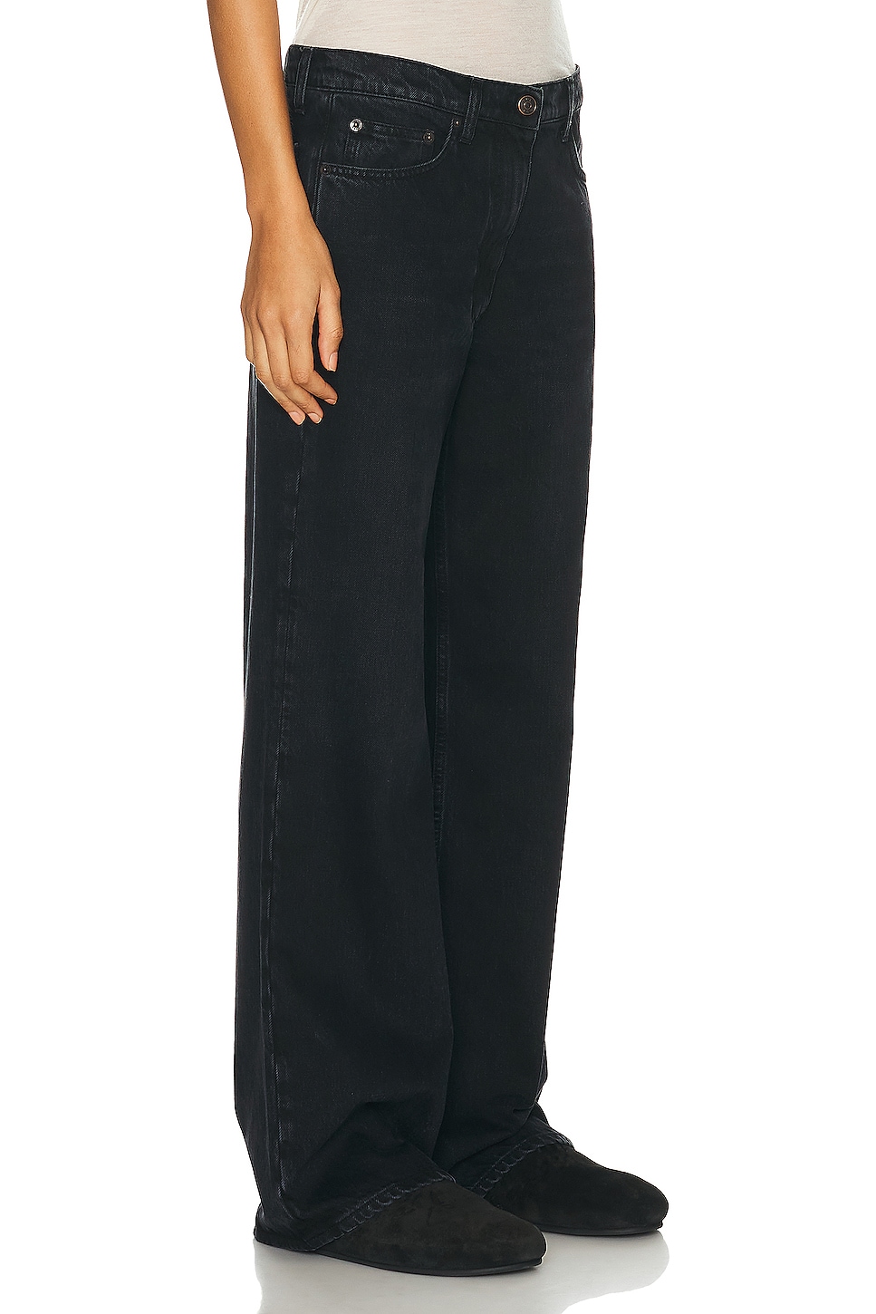 The Row Dan Straight Leg in BLACK | FWRD