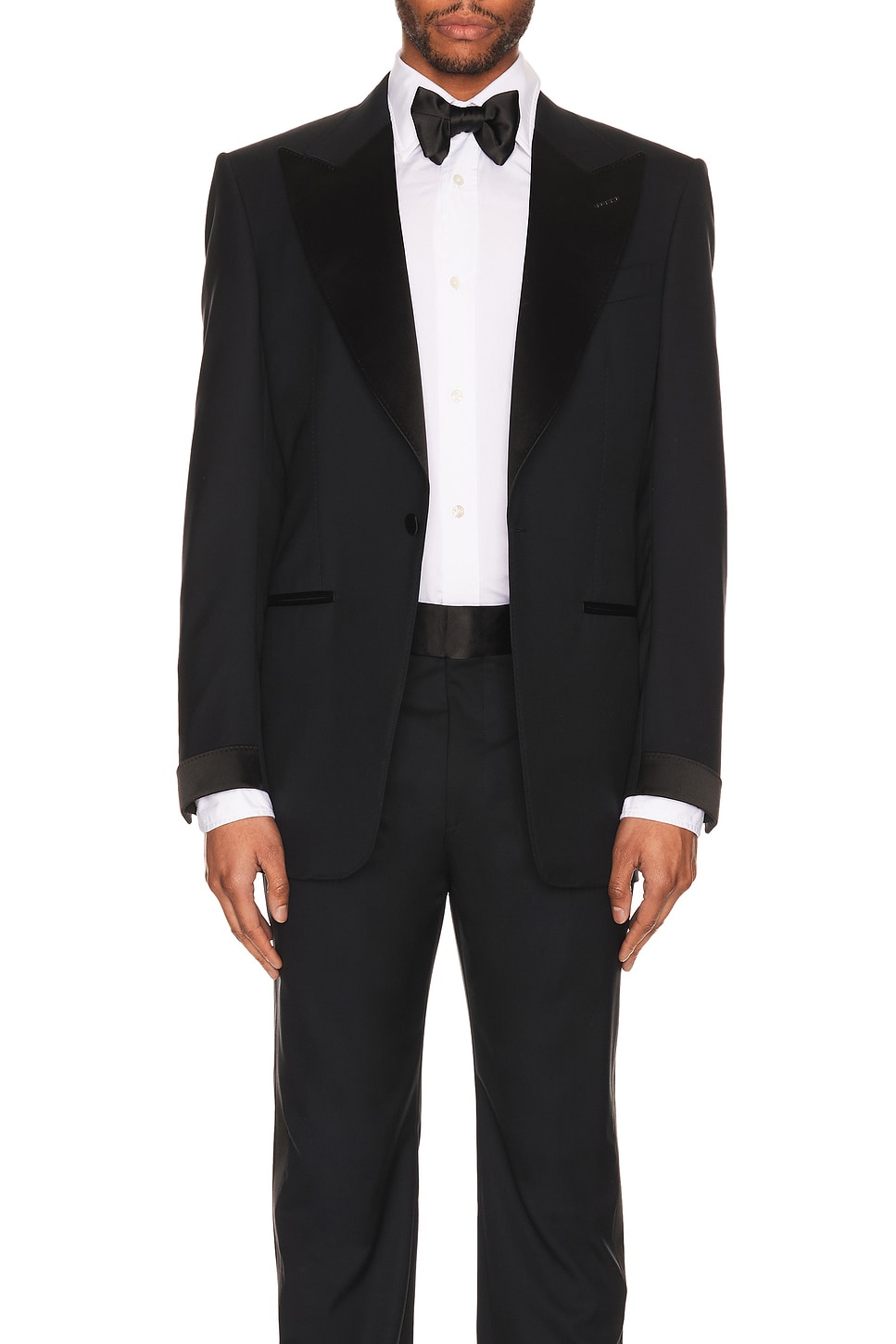 TOM FORD Super 120's Plain Weave Atticus Evening Suit in Ink | FWRD