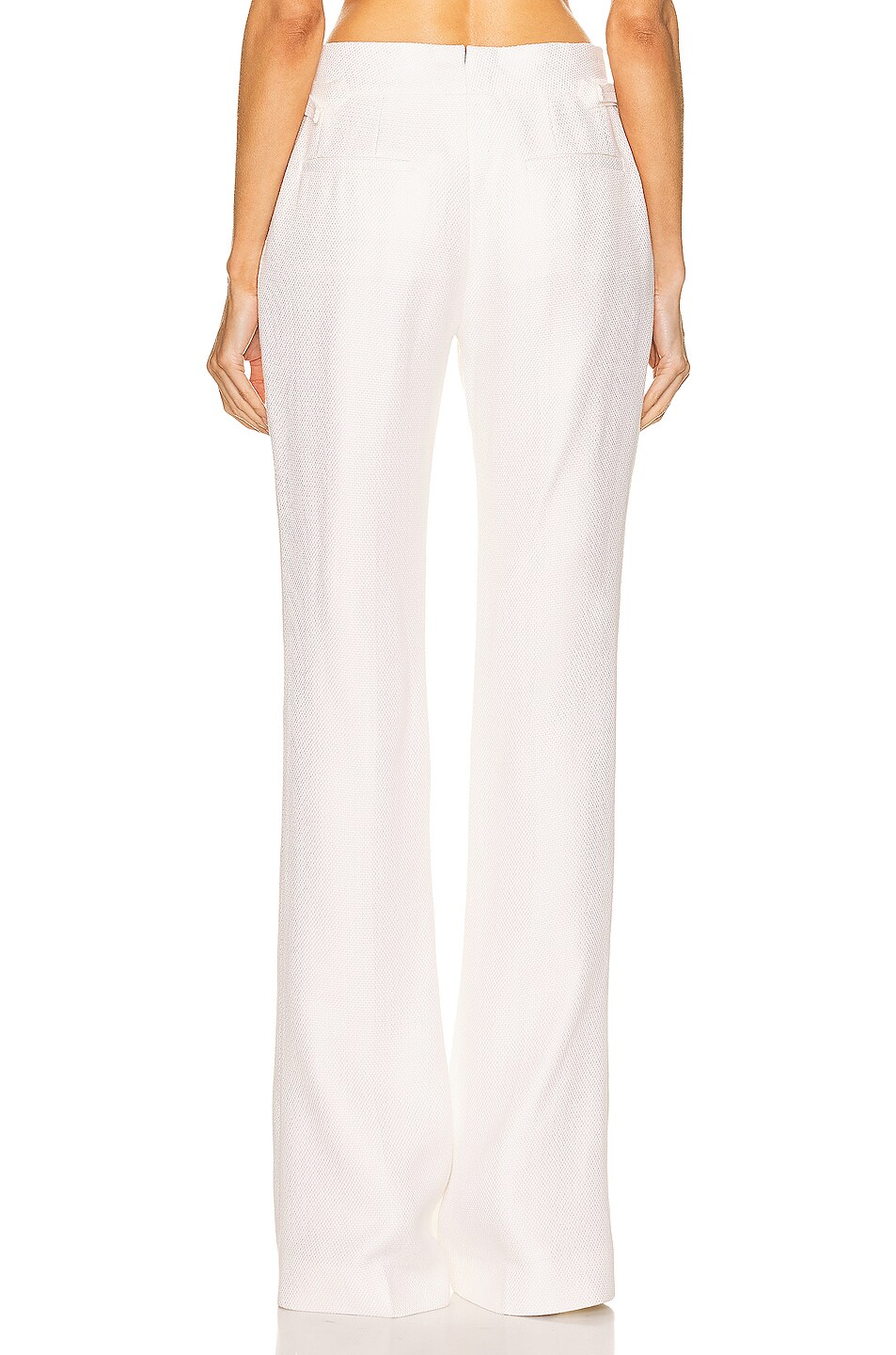 TOM FORD Hopsack Tailored Flare Pant in Chalk | FWRD