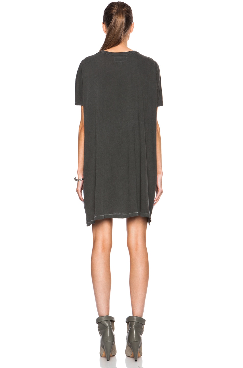 The Great Boxy Tee Dress in Washed Black | FWRD