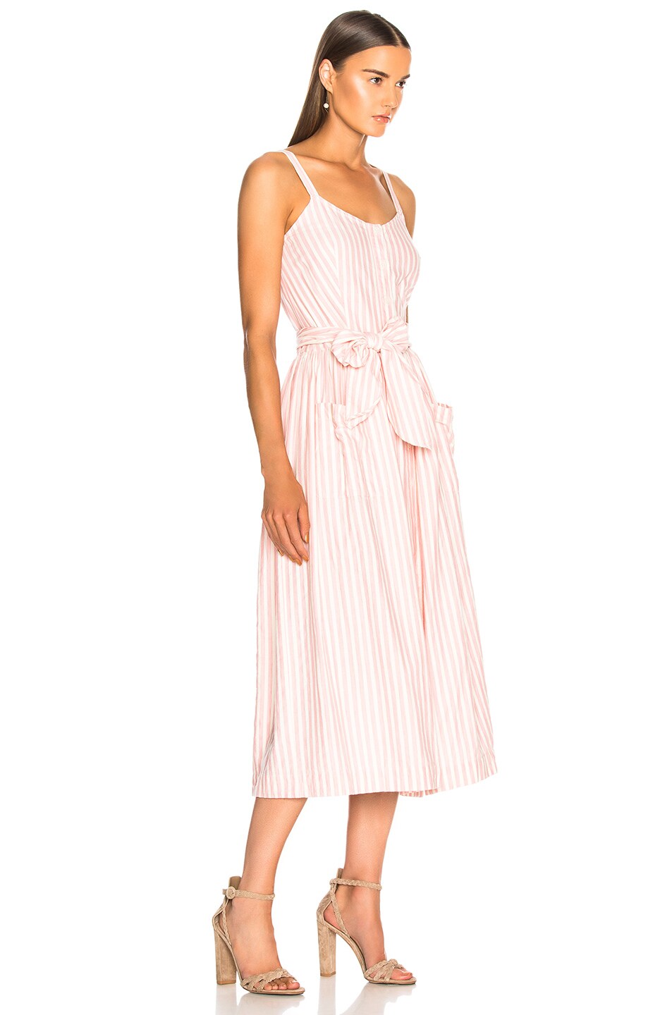 The Great Carriage Dress in Saffron Stripe | FWRD