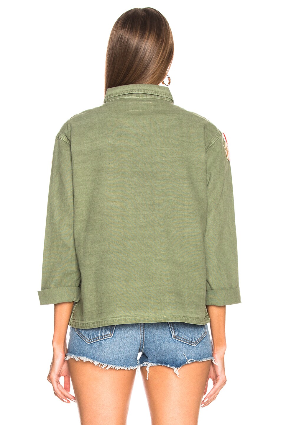 The Great Sergeant Embroidered Jacket in Worn Army | FWRD