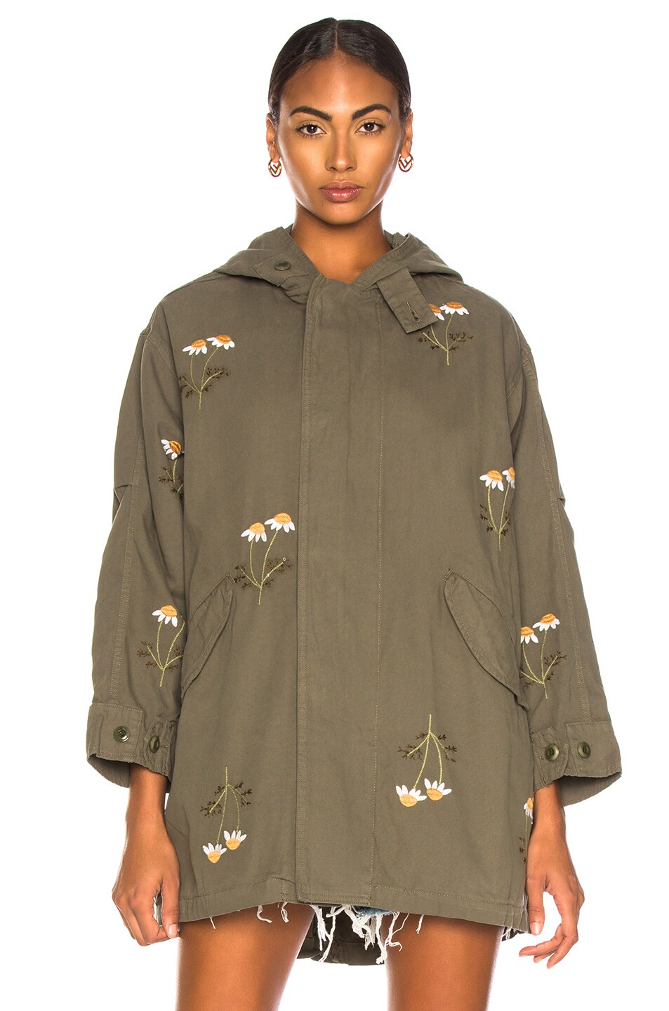 The Great Military Parka Jacket in Army Green Daisy | FWRD