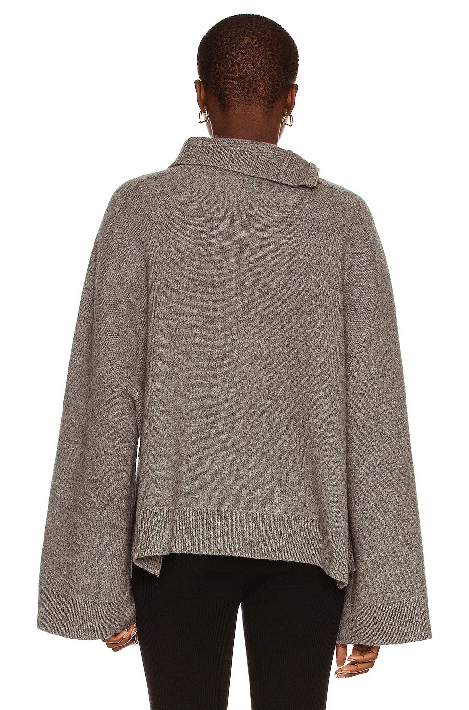 Toteme Double Sided Yak Knit Sweater in Light Grey | FWRD