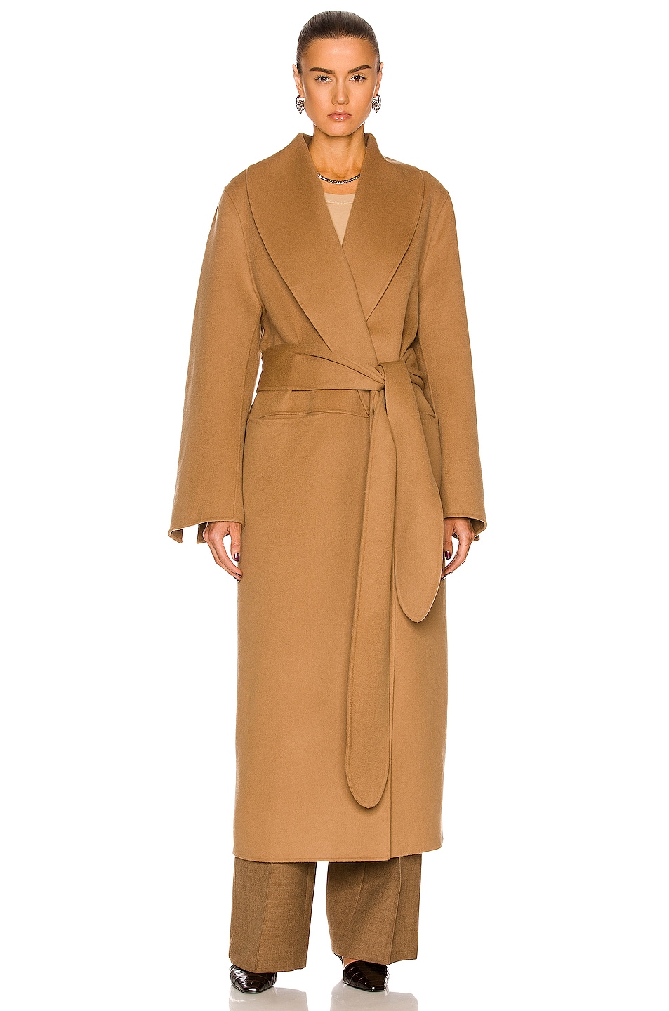 Toteme Robe Coat in Camel | FWRD