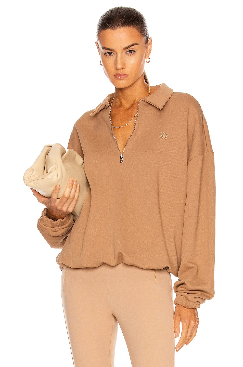 Toteme Monogram Tracksuit Top in Camel | FWRD