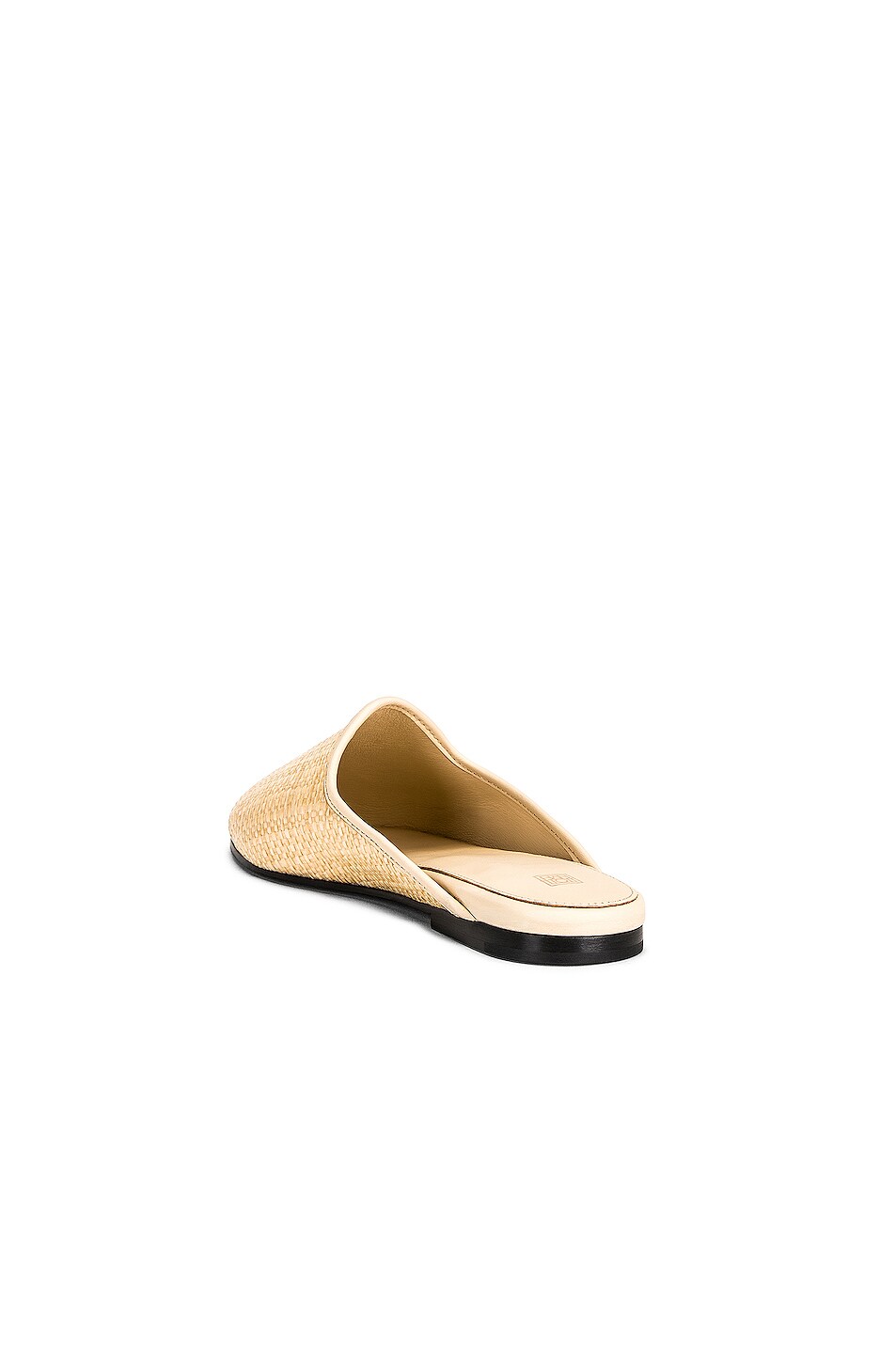 Toteme The Raffia Slipper Flat in Light Beige | FWRD