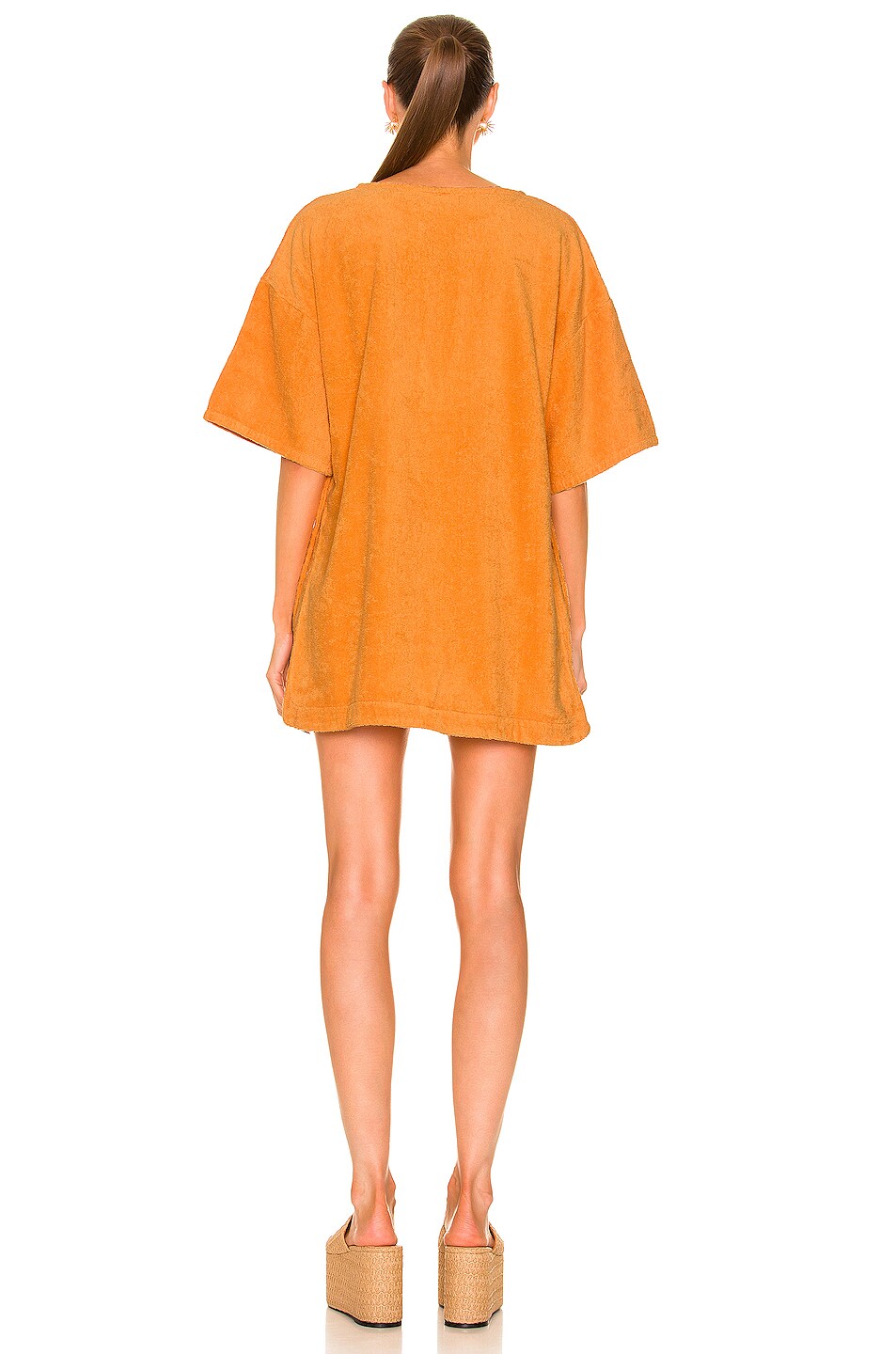 TERRY L'Estate Poncho Mini Dress in Mandarin | FWRD