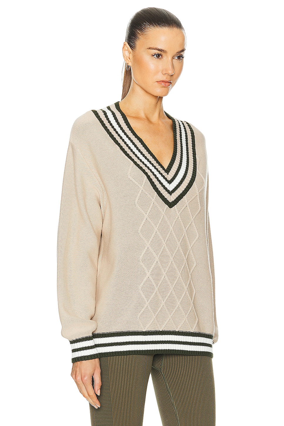 THE UPSIDE Pilot Louie Sweater in Pebble | FWRD